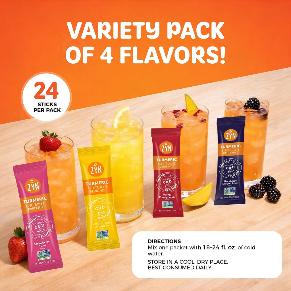 convenient turmeric electrolyte drink mix