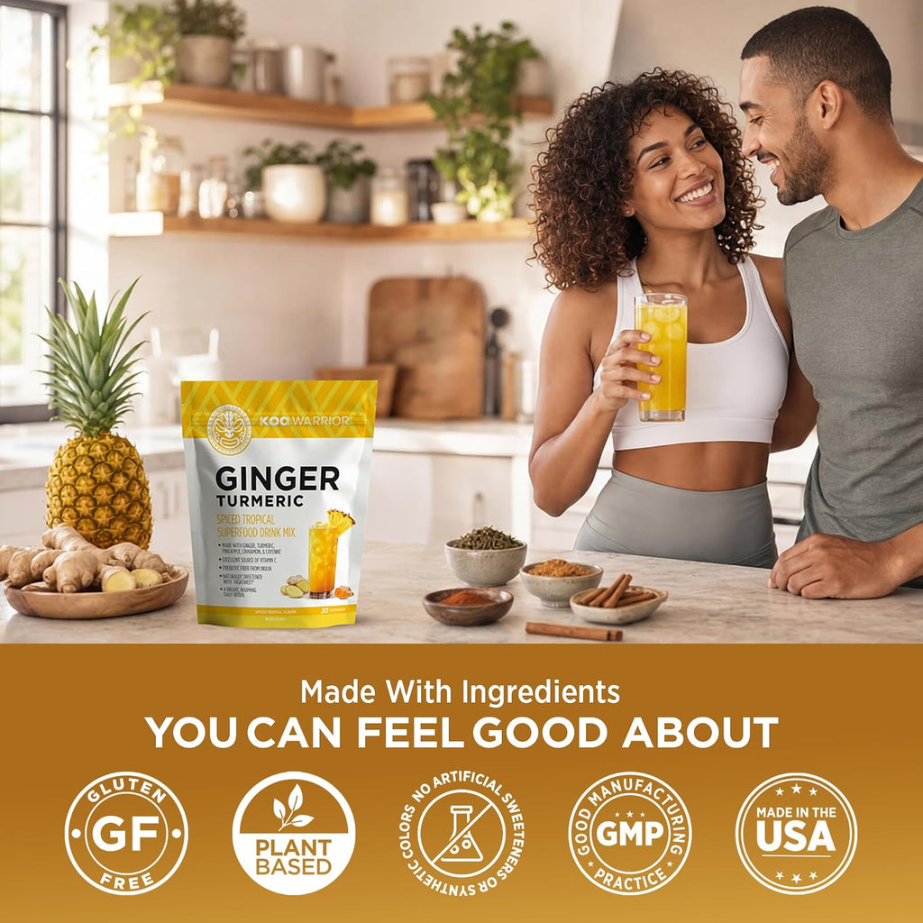 convenient turmeric ginger drink packets