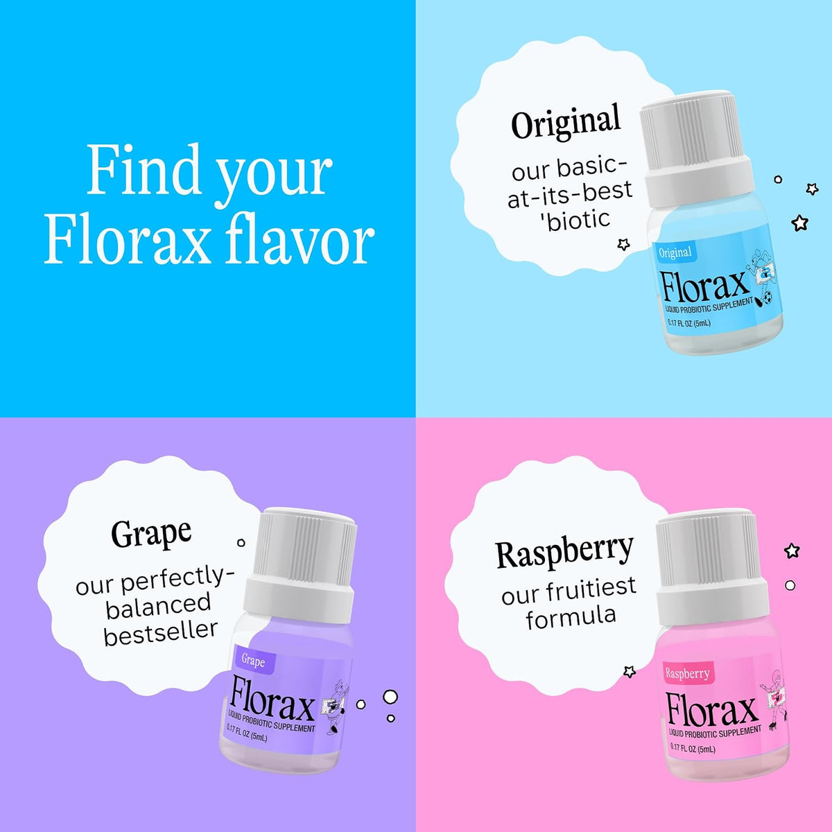 Convenient vials of liquid probiotics