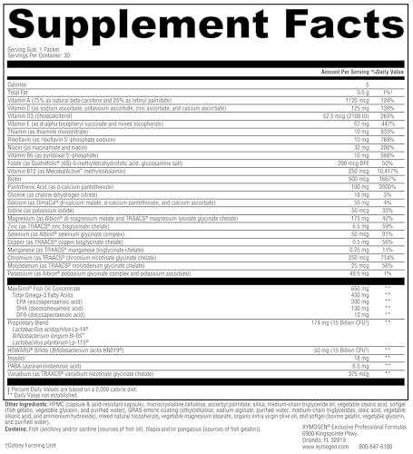 convenient vitamin and mineral supplement packets