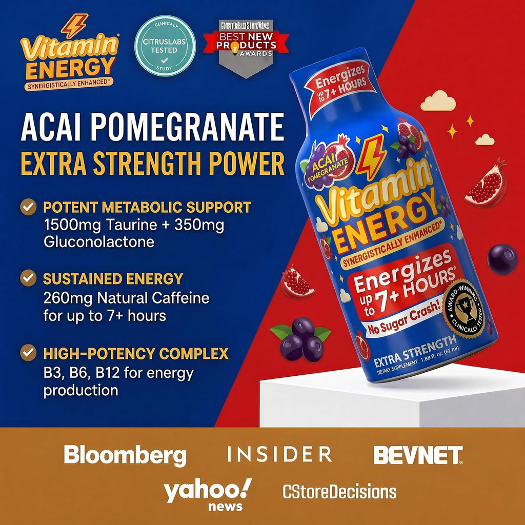 convenient vitamin B12 energy shots