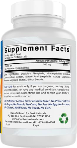 Convenient Vitamin B6 tablet dosage