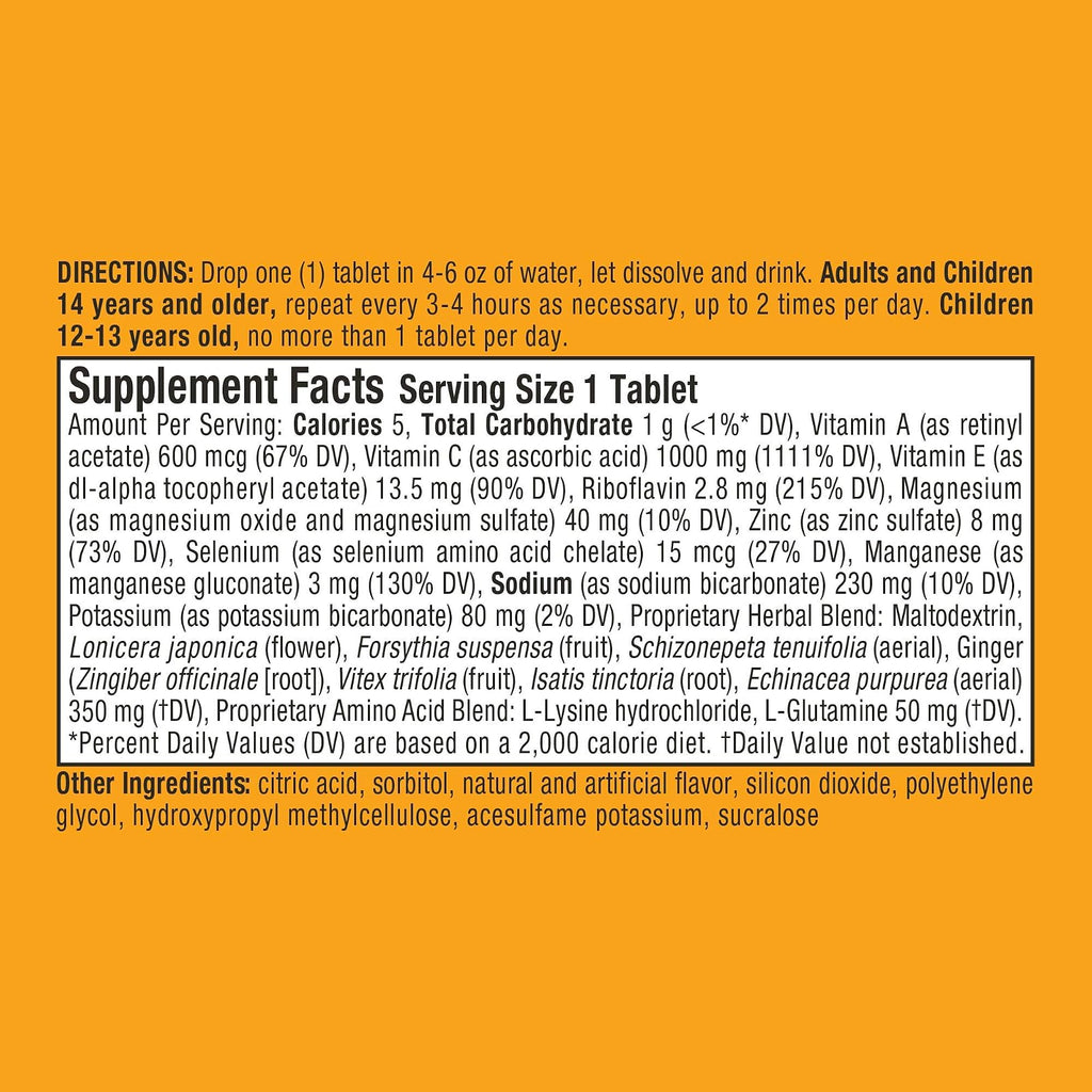 Convenient vitamin C tablets for on-the-go