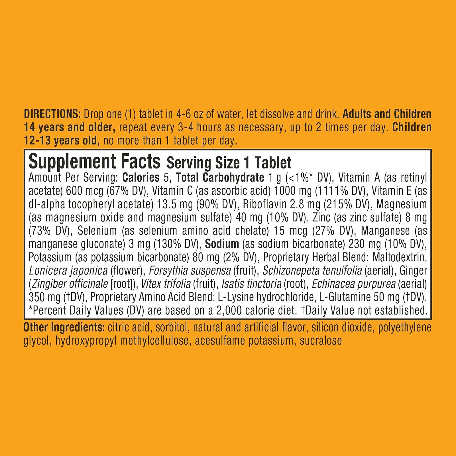 Convenient vitamin C tablets for on-the-go