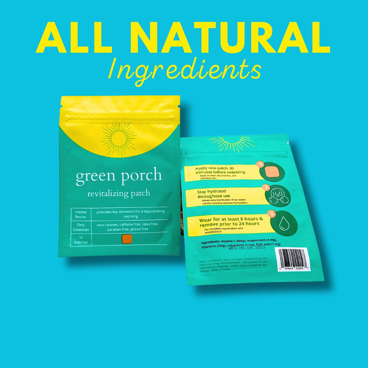 Convenient vitamin patches for daily use