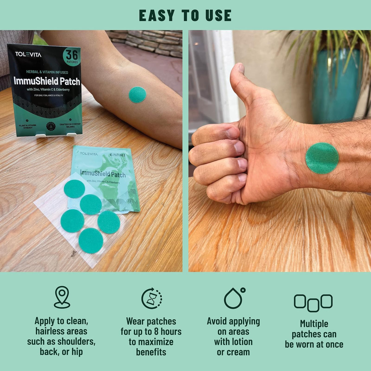 Convenient vitamin patches for health