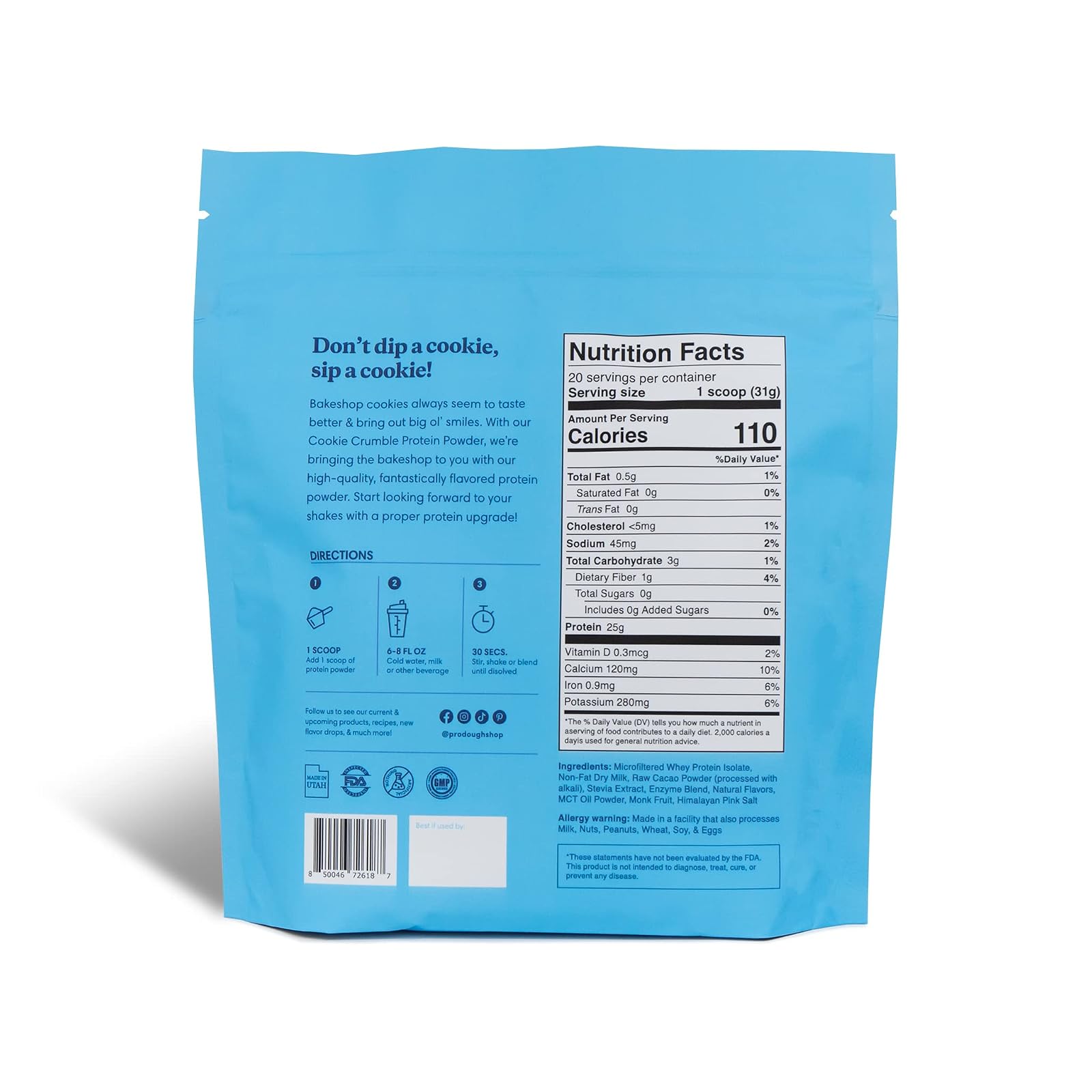 cookie crumble whey protein flavour