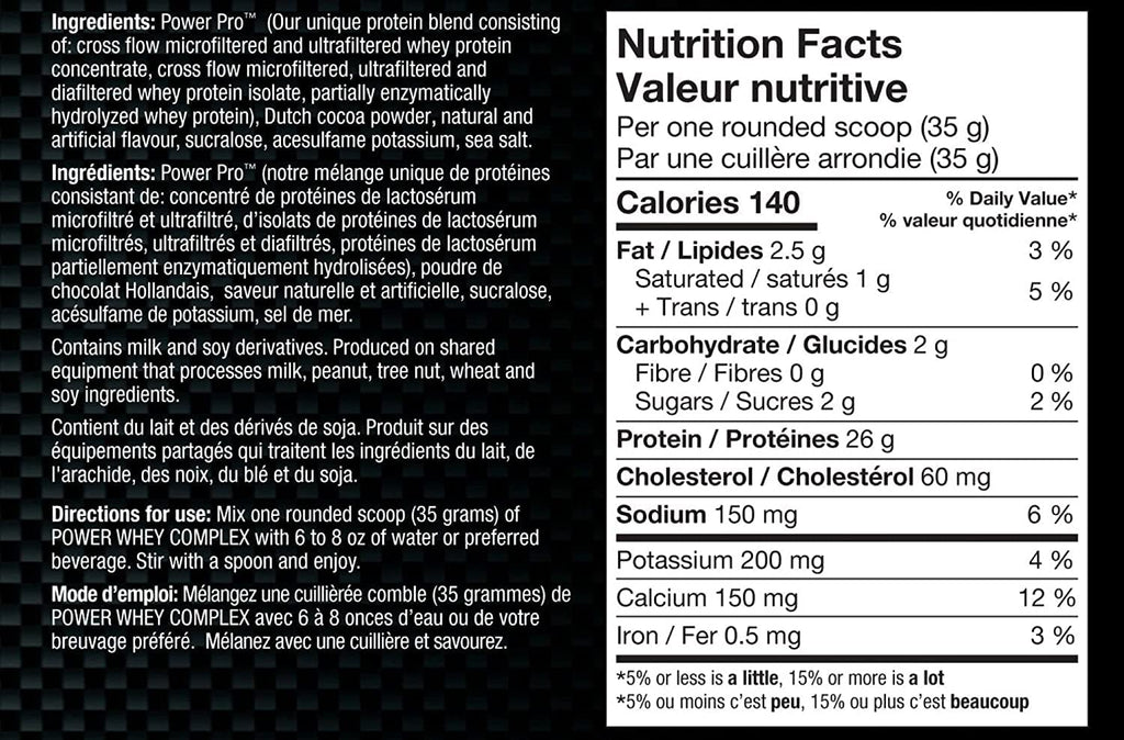 Cookies and cream whey protein blend