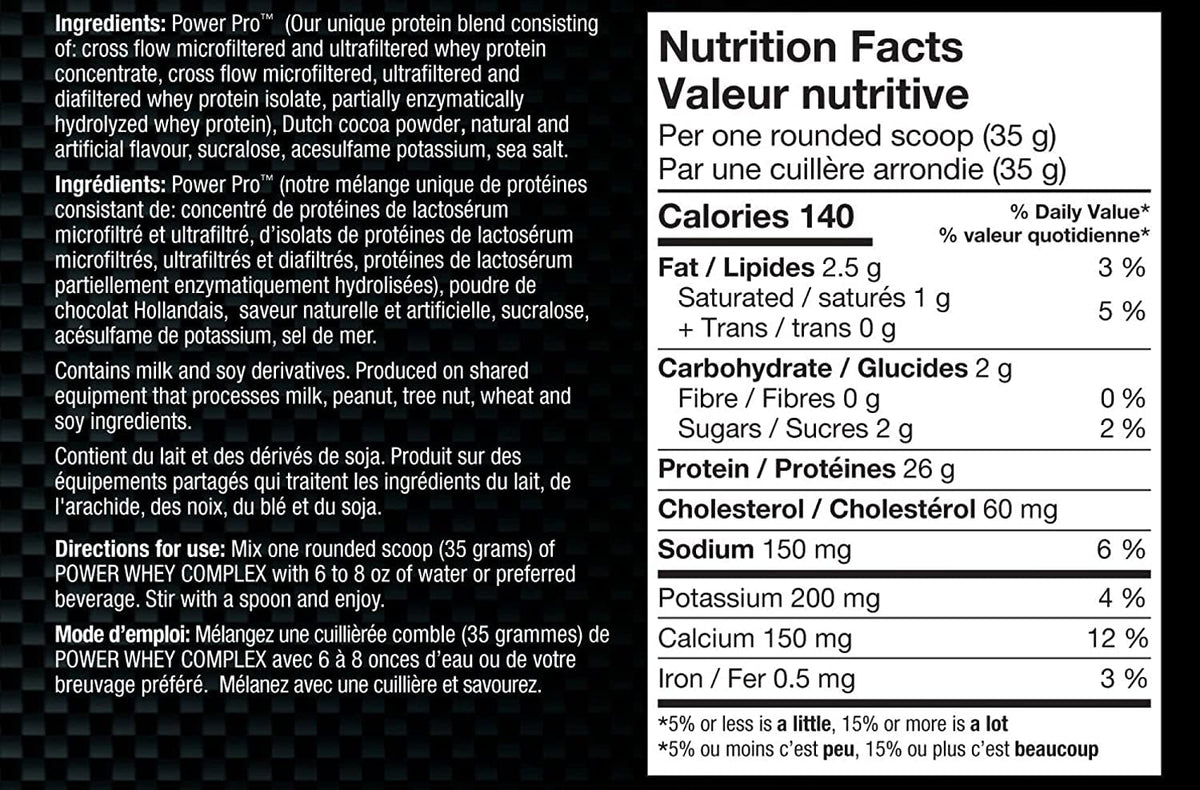 Cookies and cream whey protein blend