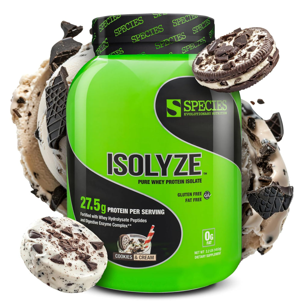 Cookies and cream whey protein powder