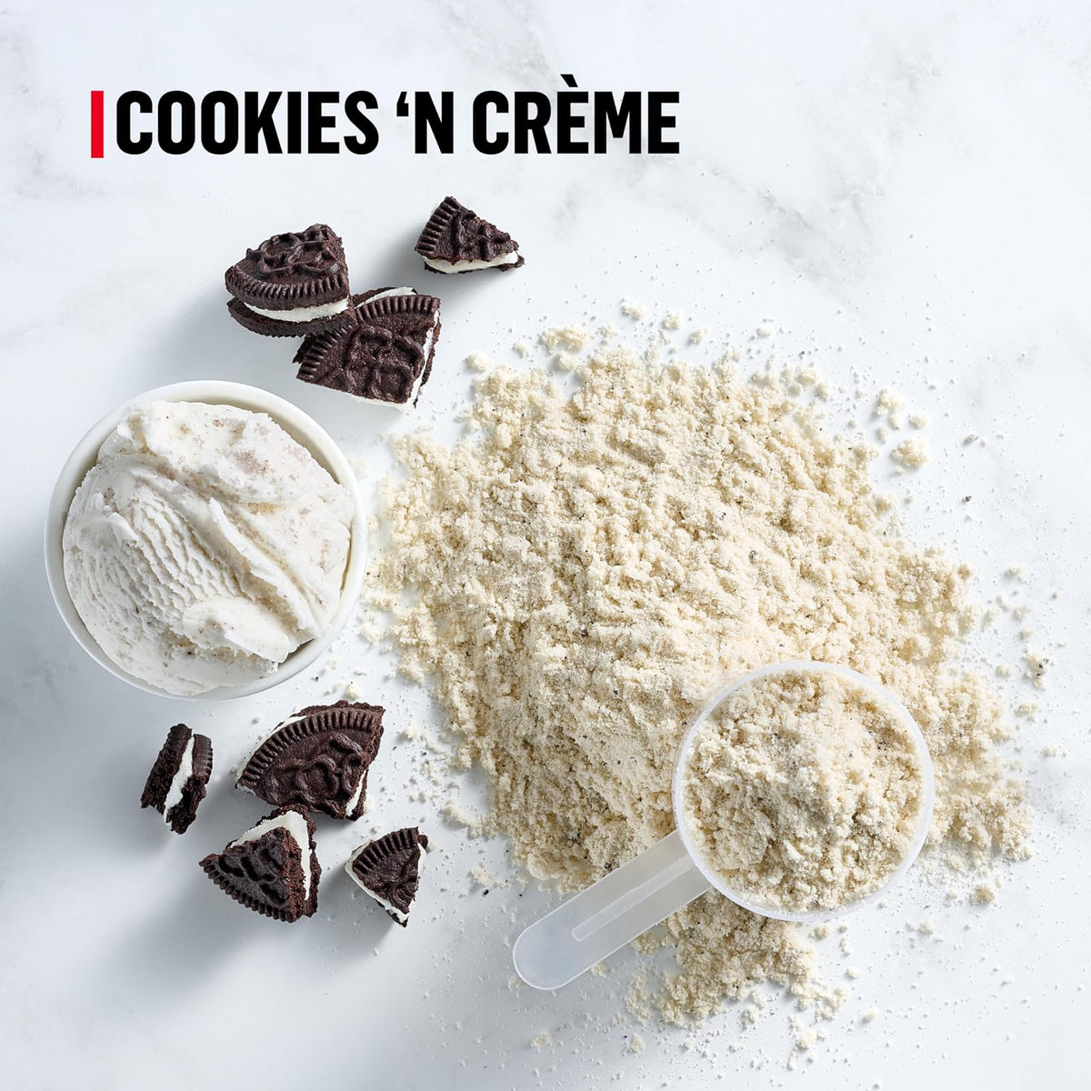 Cookies 'N Crème protein supplement