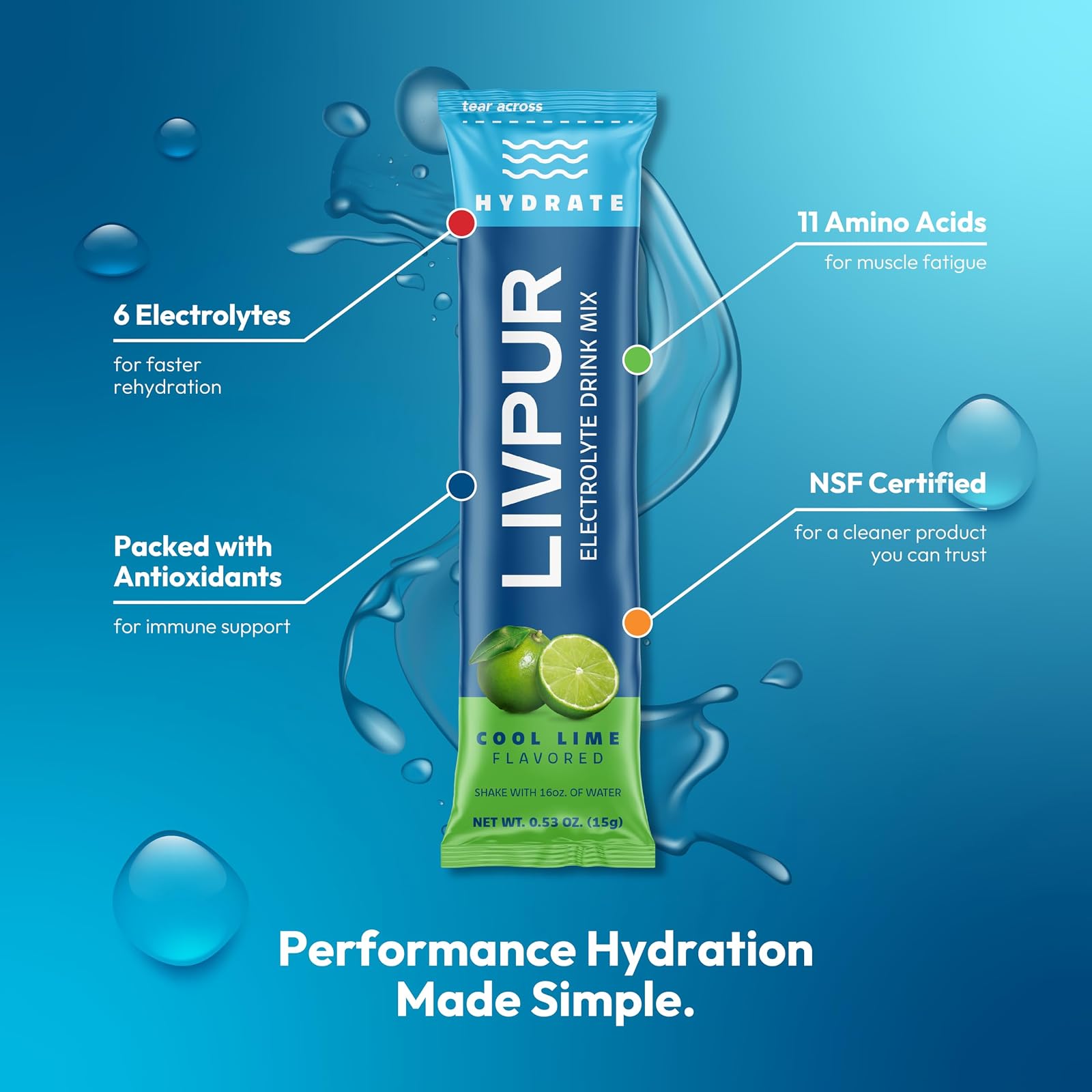 cool lime electrolyte powder for hydration
