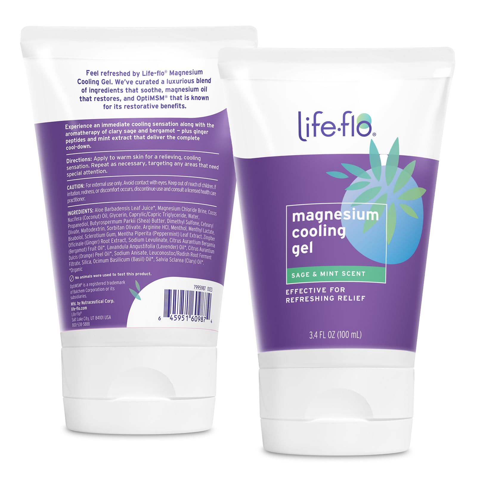 cooling gel with fresh sage mint