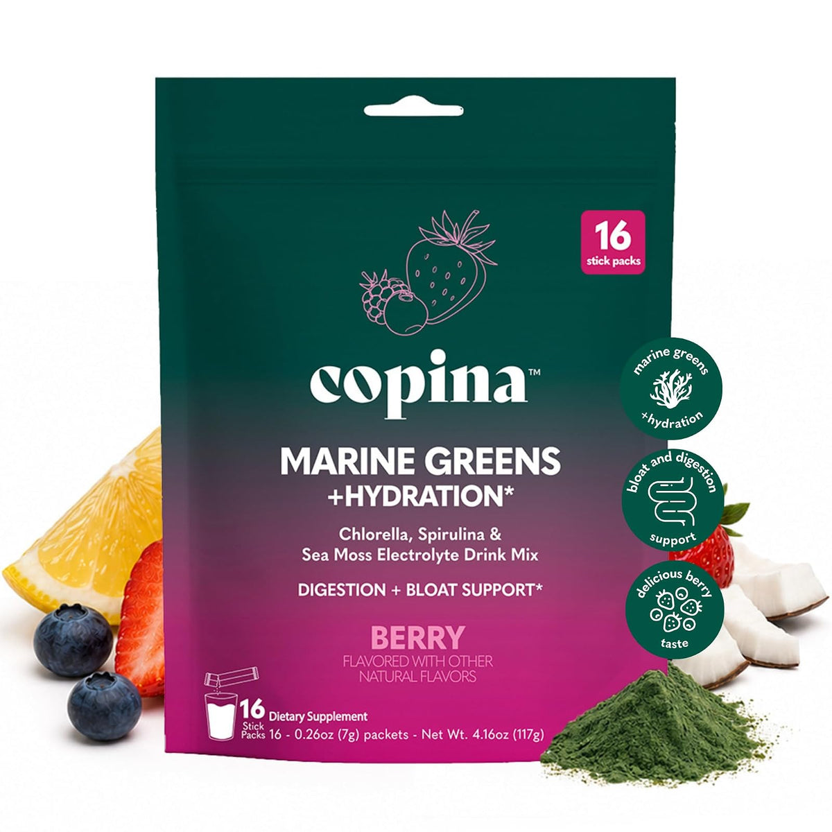 Copina Co. Berry Marine Greens drink mix