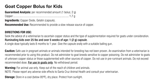 copper bolus for optimal goat nutrition