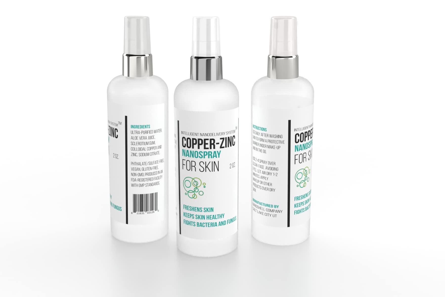 copper zinc nanospray for skin health