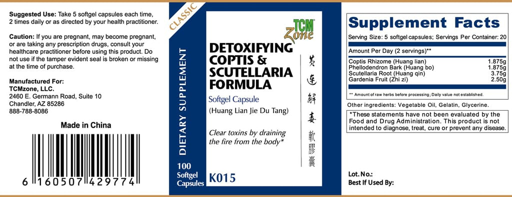 Coptis & Scutellaria health benefits