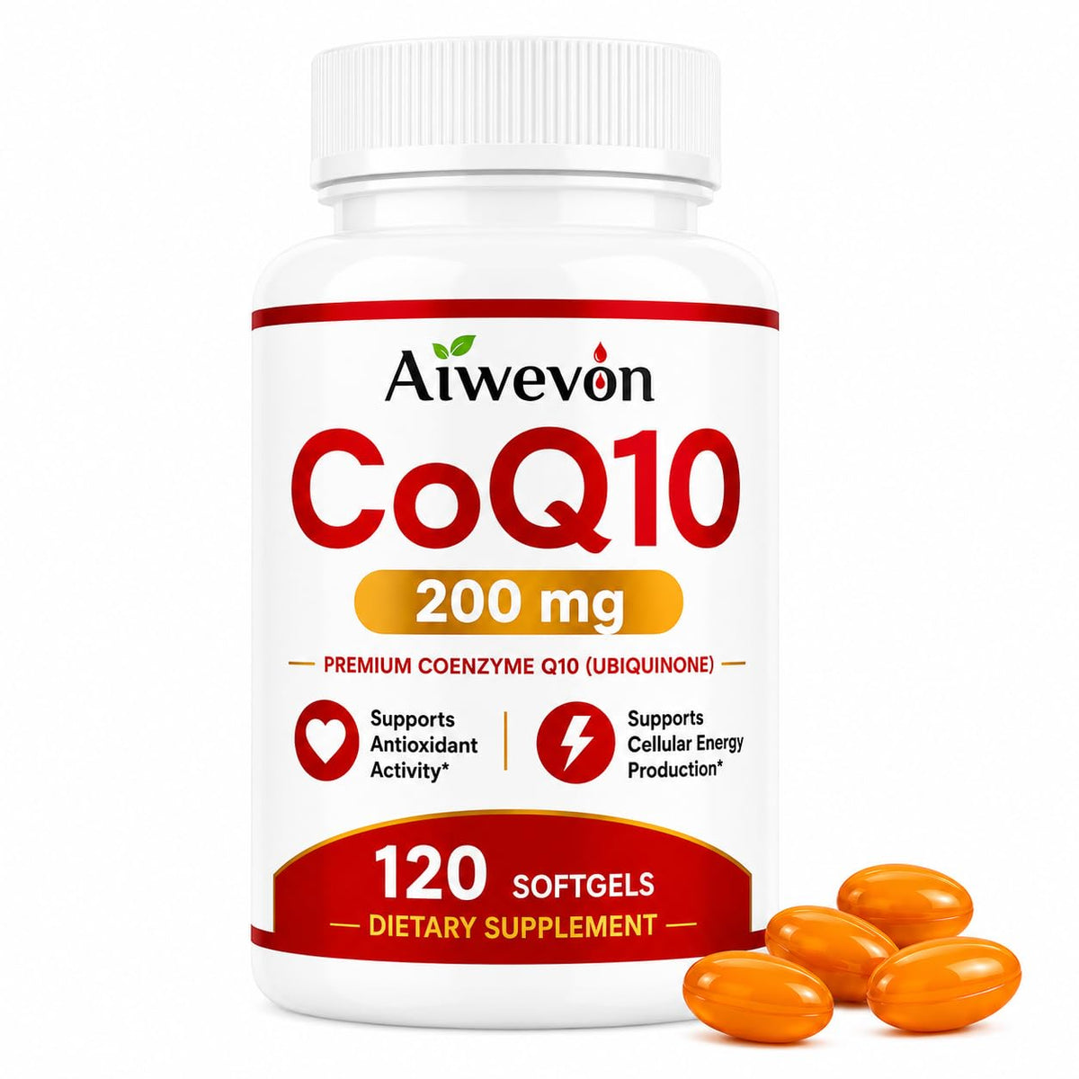 CoQ10 200 mg softgels for energy