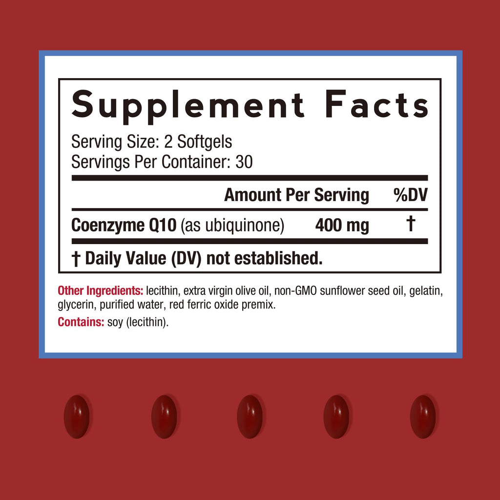 CoQ10 400 mg heart health supplement