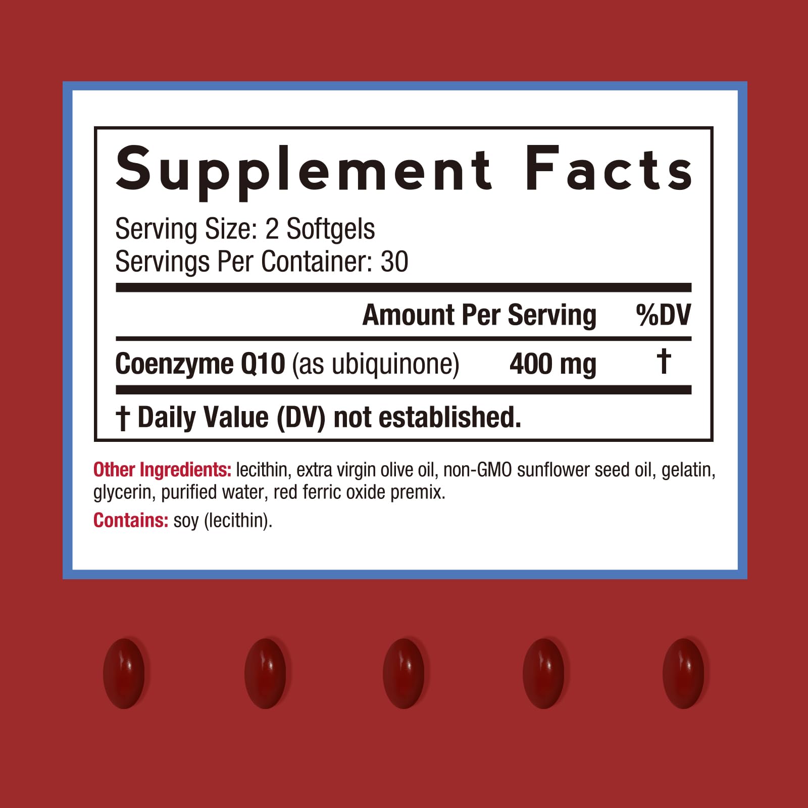 CoQ10 400 mg heart health supplement