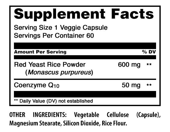 CoQ10 and red yeast rice capsules