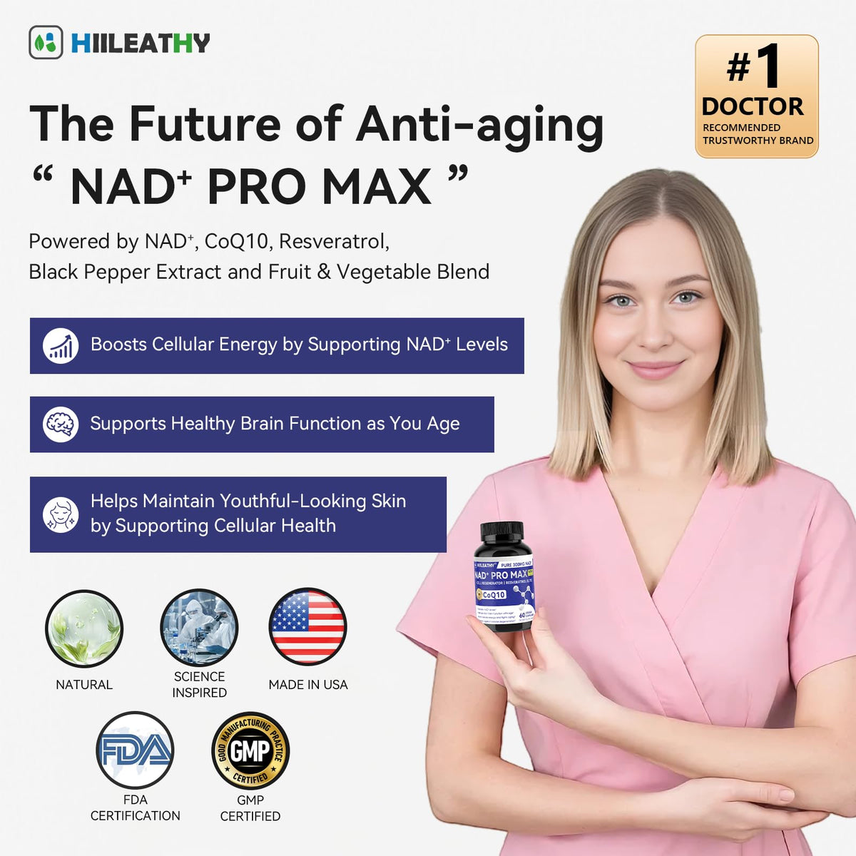 CoQ10 antioxidant capsules for energy