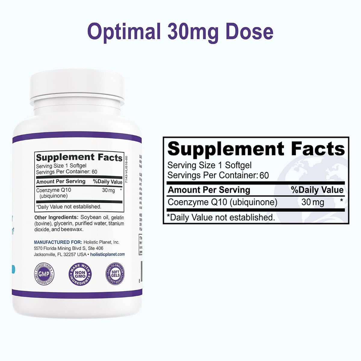 CoQ10 antioxidant support supplement