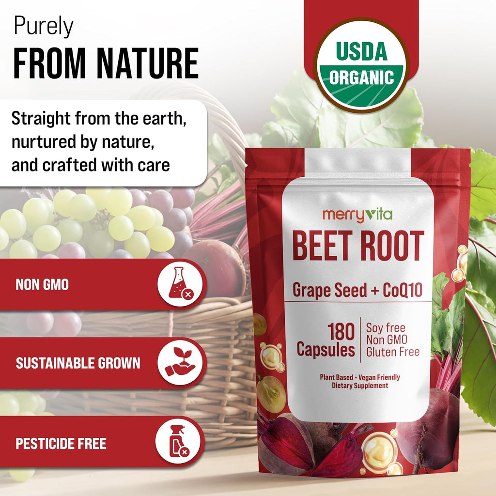 CoQ10 benefits in beet root supplement
