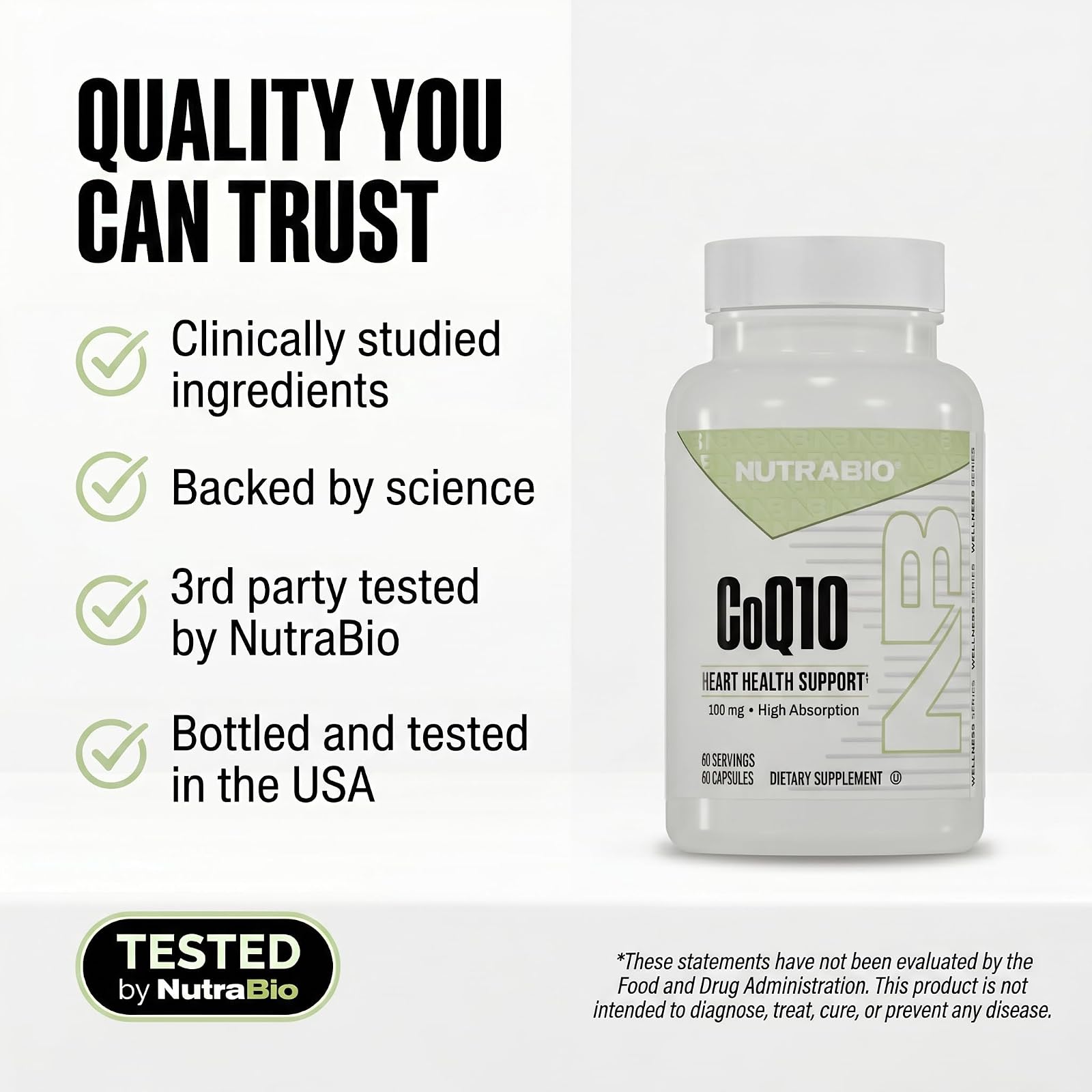 CoQ10 capsules for antioxidant protection