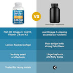 CoQ10 enriched fish oil capsules