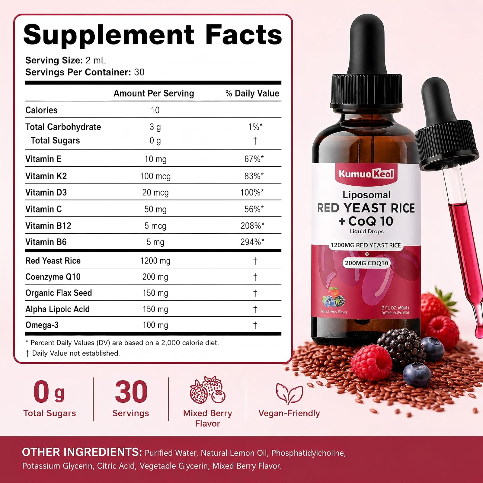 CoQ10 enriched red yeast rice