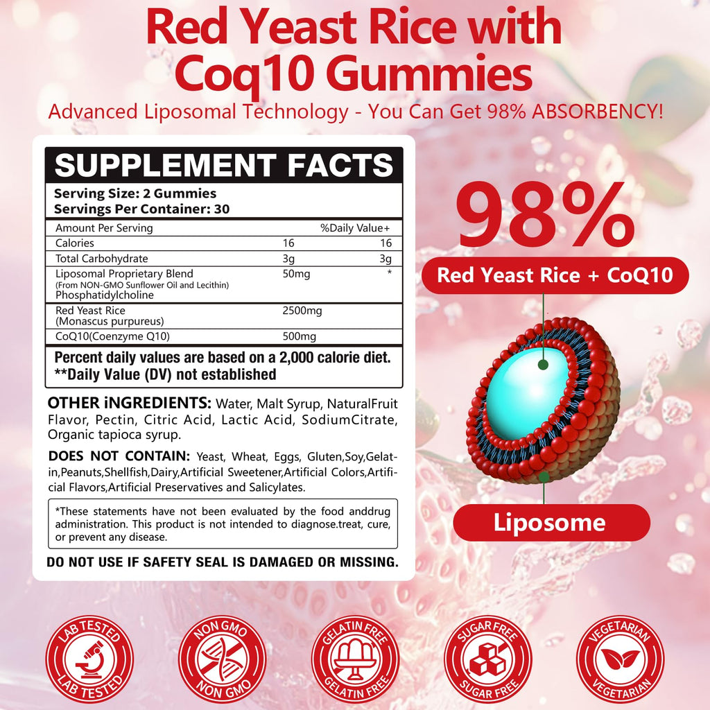 CoQ10 enriched red yeast rice