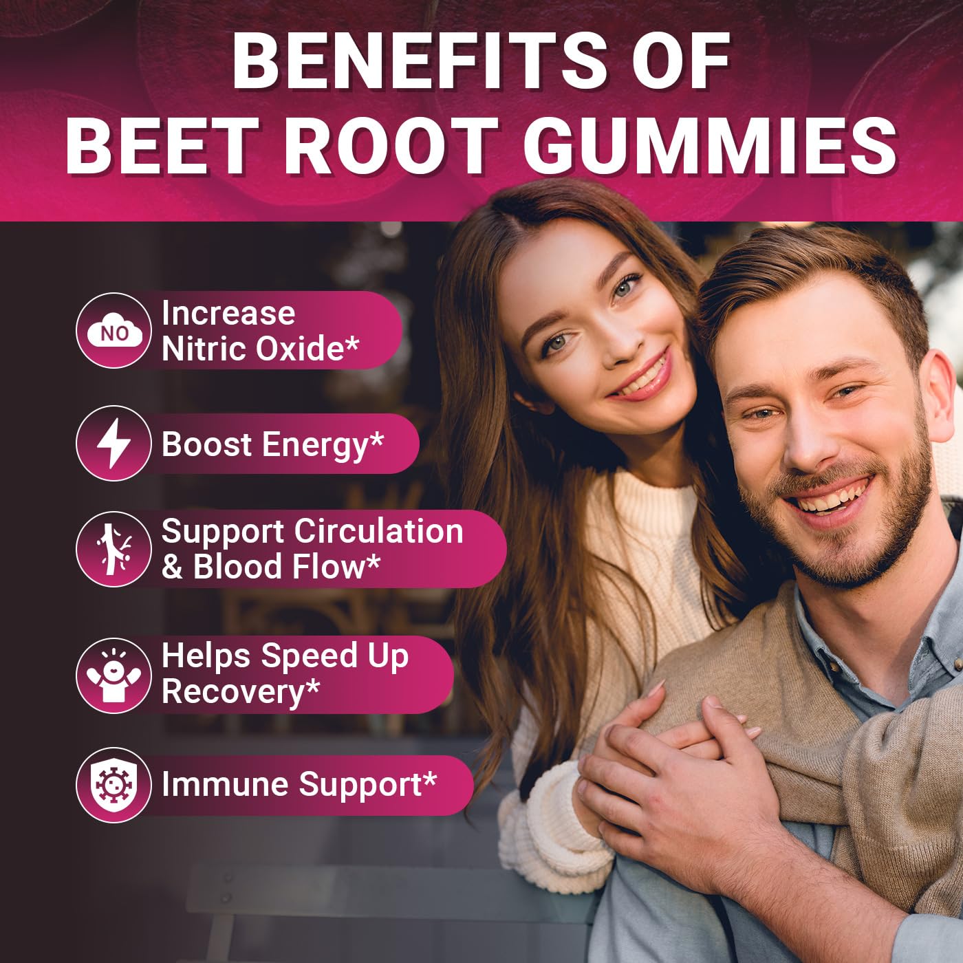 CoQ10 infused beet root gummies