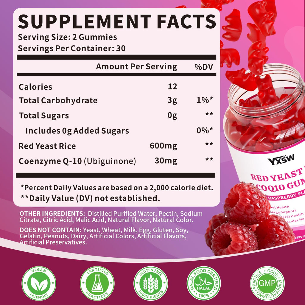CoQ10 infused Red Yeast Rice supplement