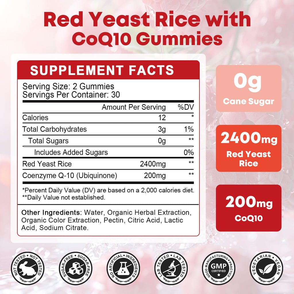 CoQ10 infused red yeast rice
