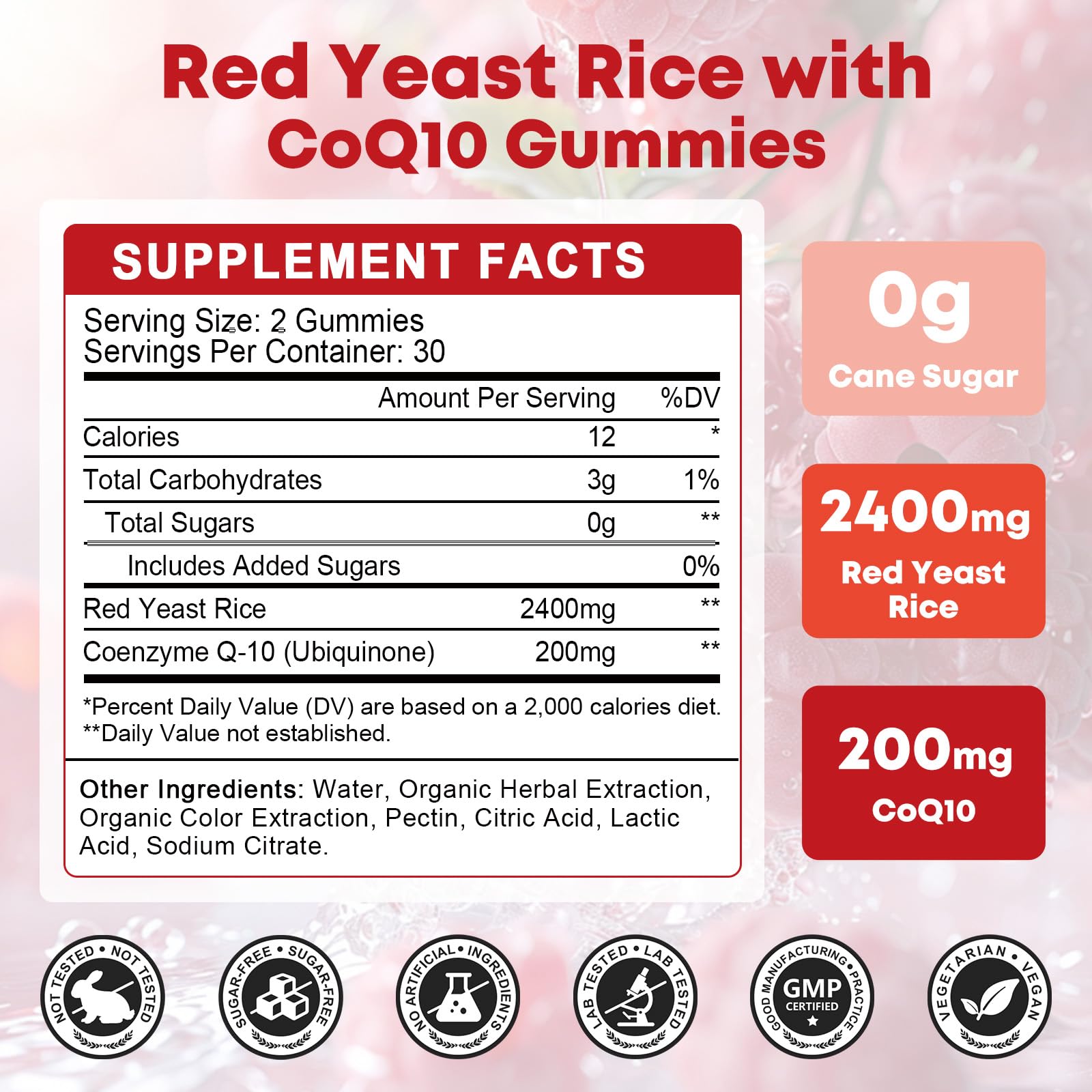 CoQ10 infused red yeast rice