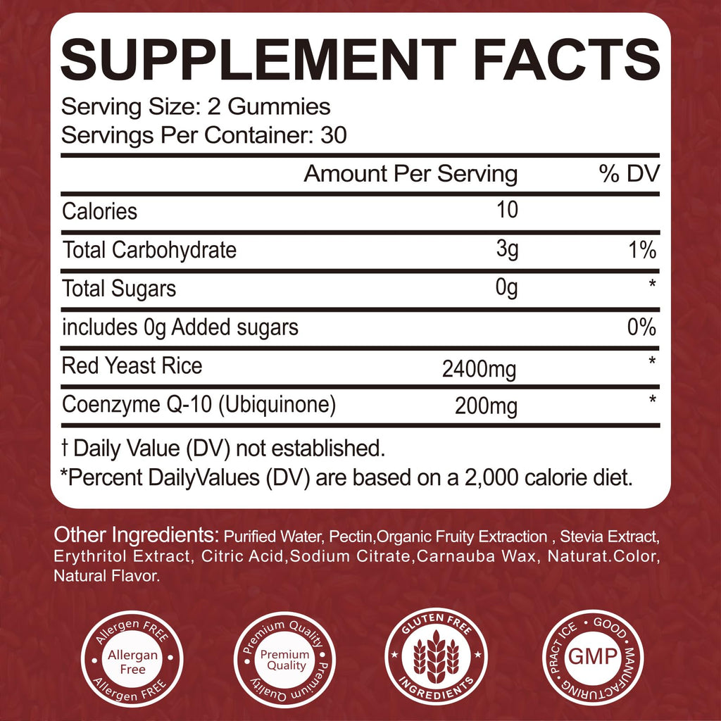 CoQ10 infused red yeast rice