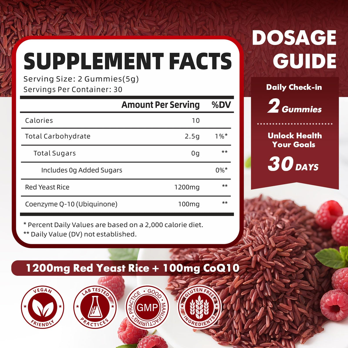 CoQ10 infused red yeast rice