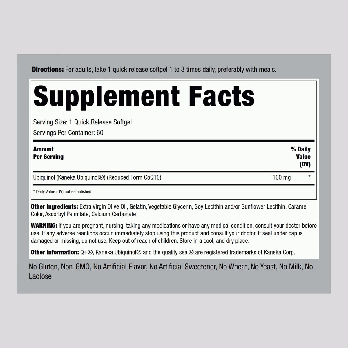 CoQ10 softgels for heart health