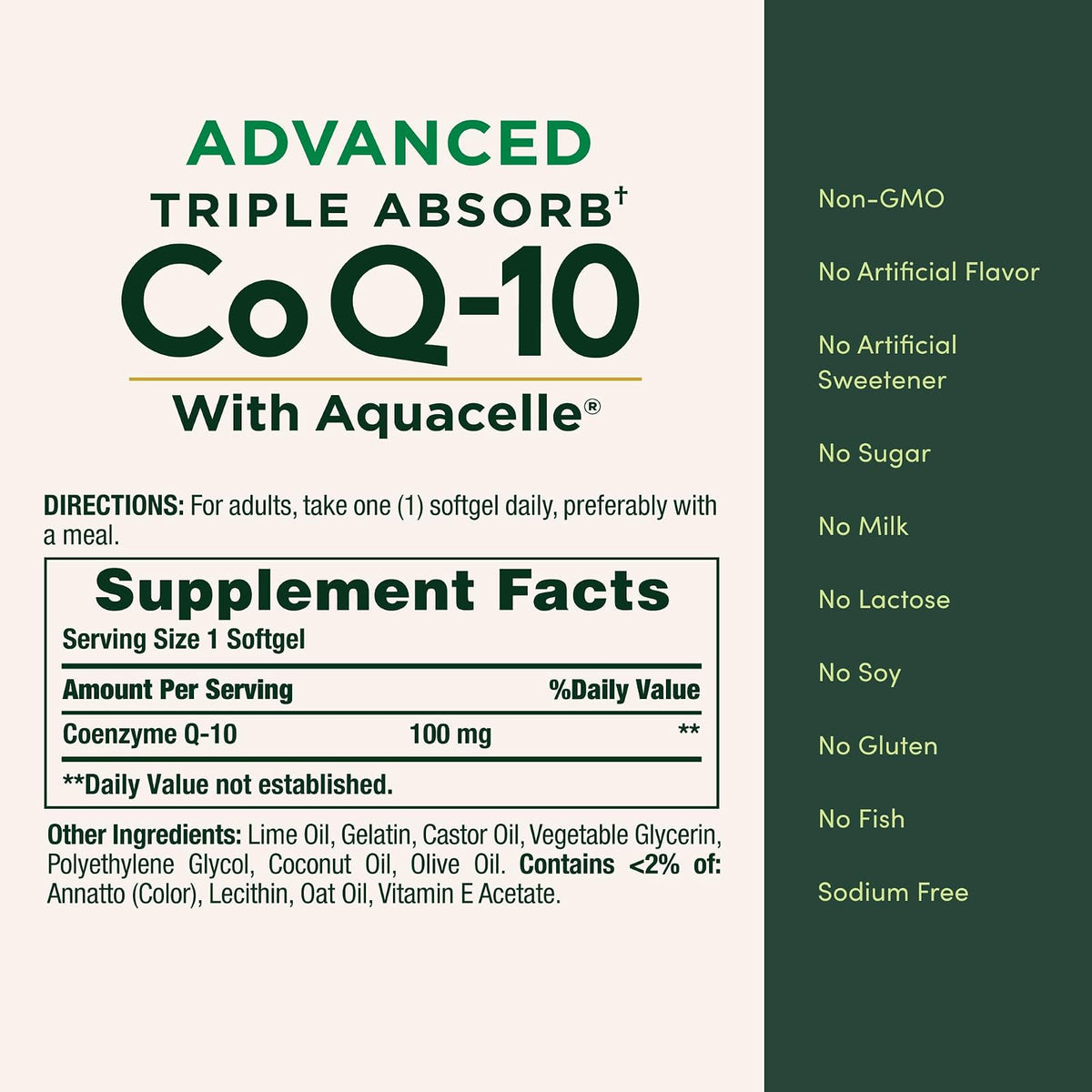 CoQ10 softgels for overall wellness
