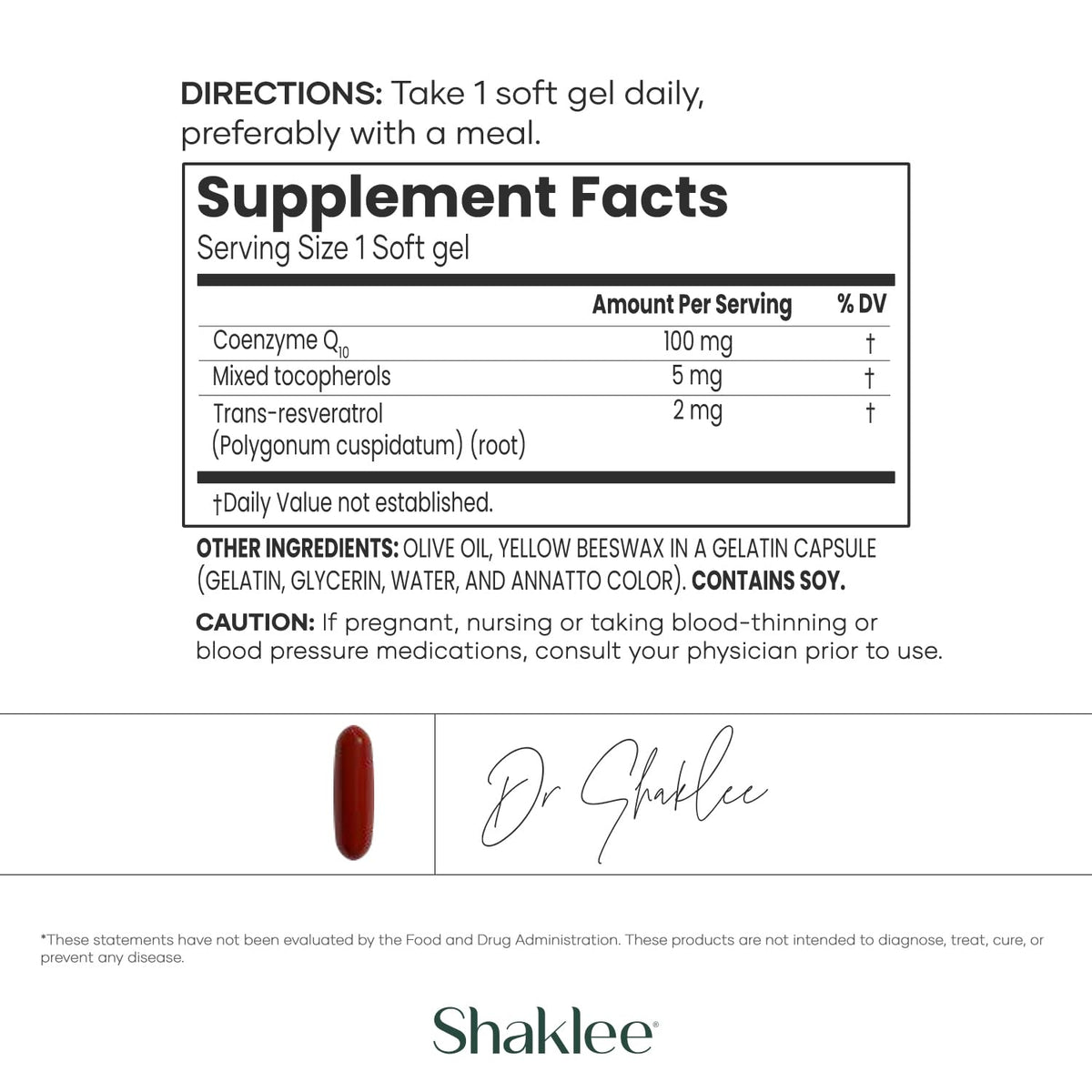 CoQ10 supplement with Q-Trol for vitality