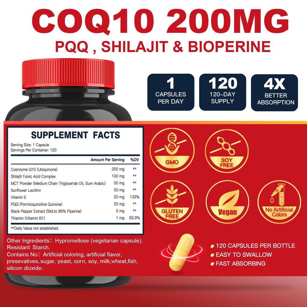 coq10 ubiquinol energy support capsules