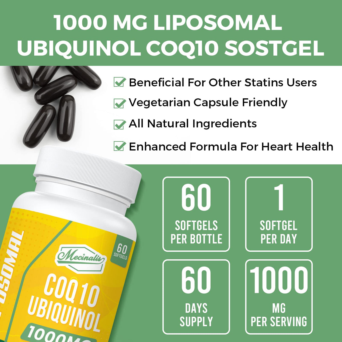 CoQ10 ubiquinol for antioxidant support