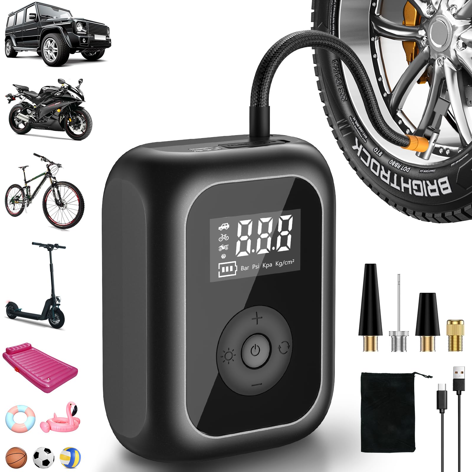 cordless electric bike pump
