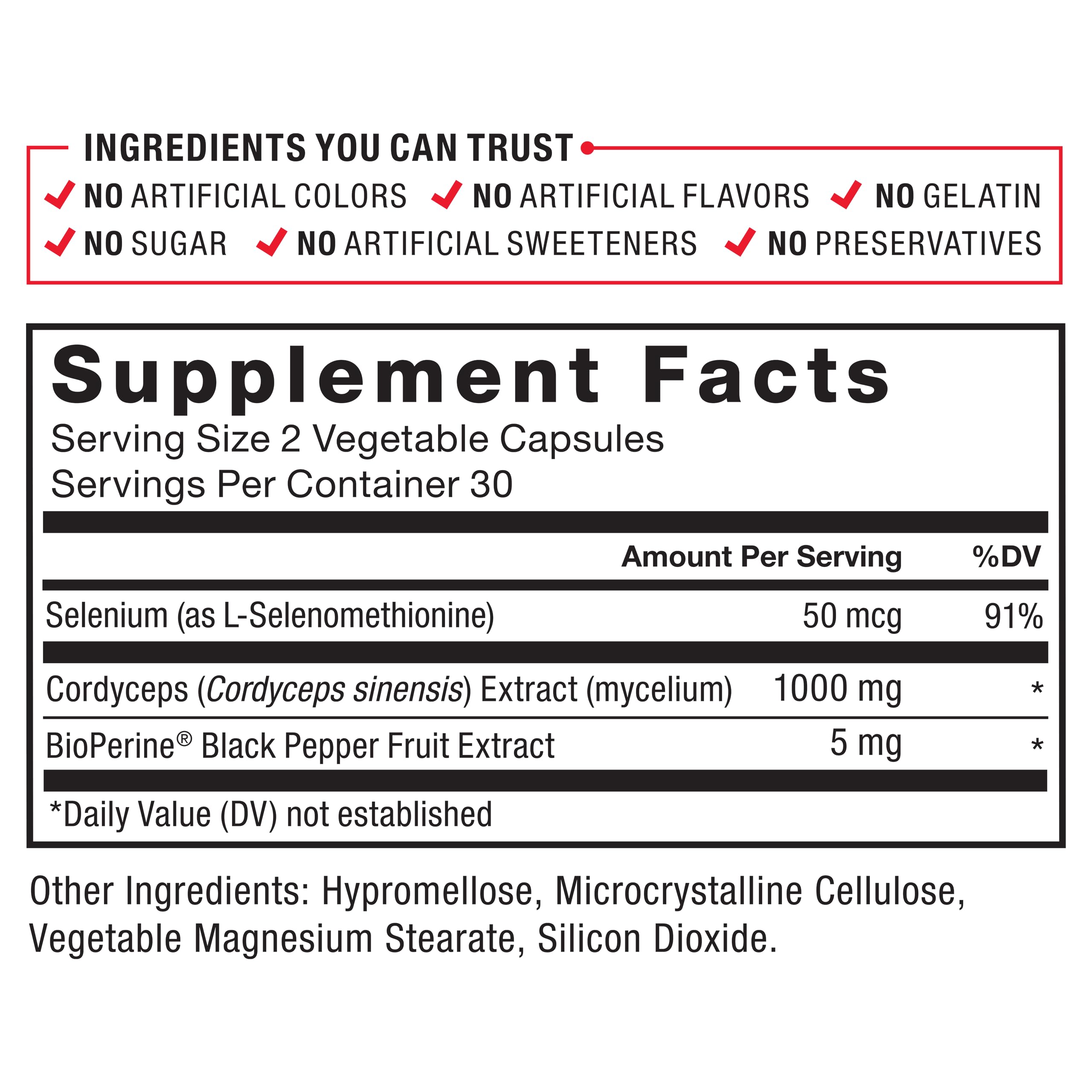 Cordyceps capsules for active lifestyle