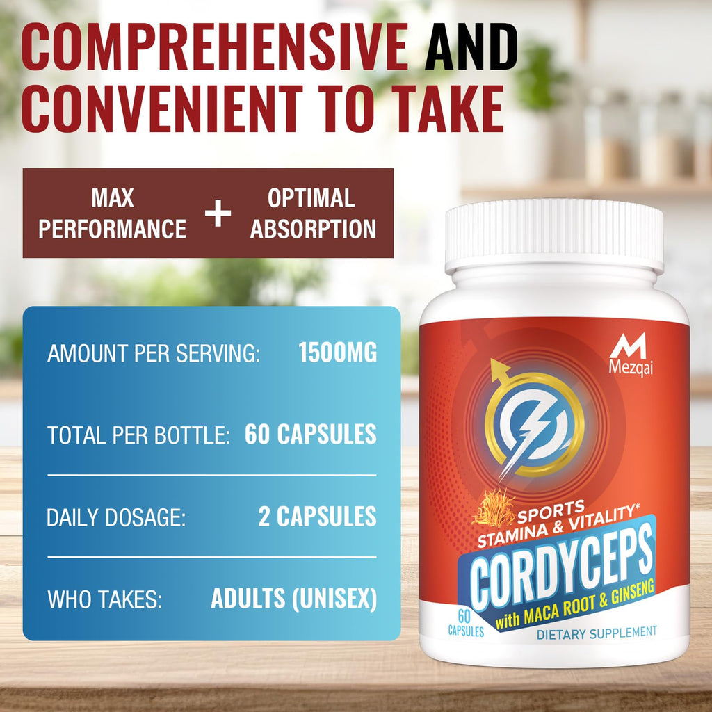 Cordyceps capsules for fitness enthusiasts