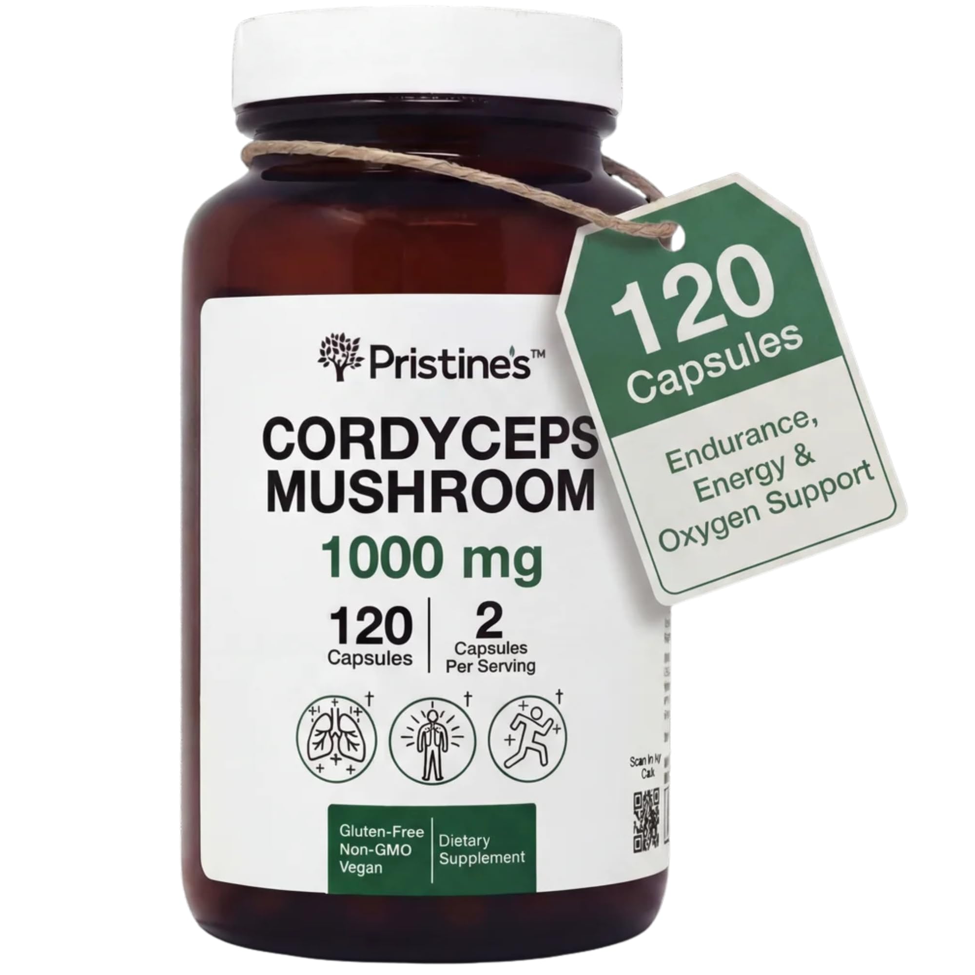 Cordyceps mushroom capsules for endurance