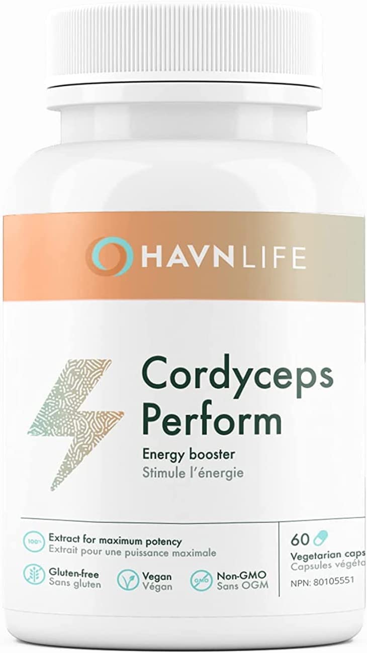 Cordyceps mushroom capsules for energy