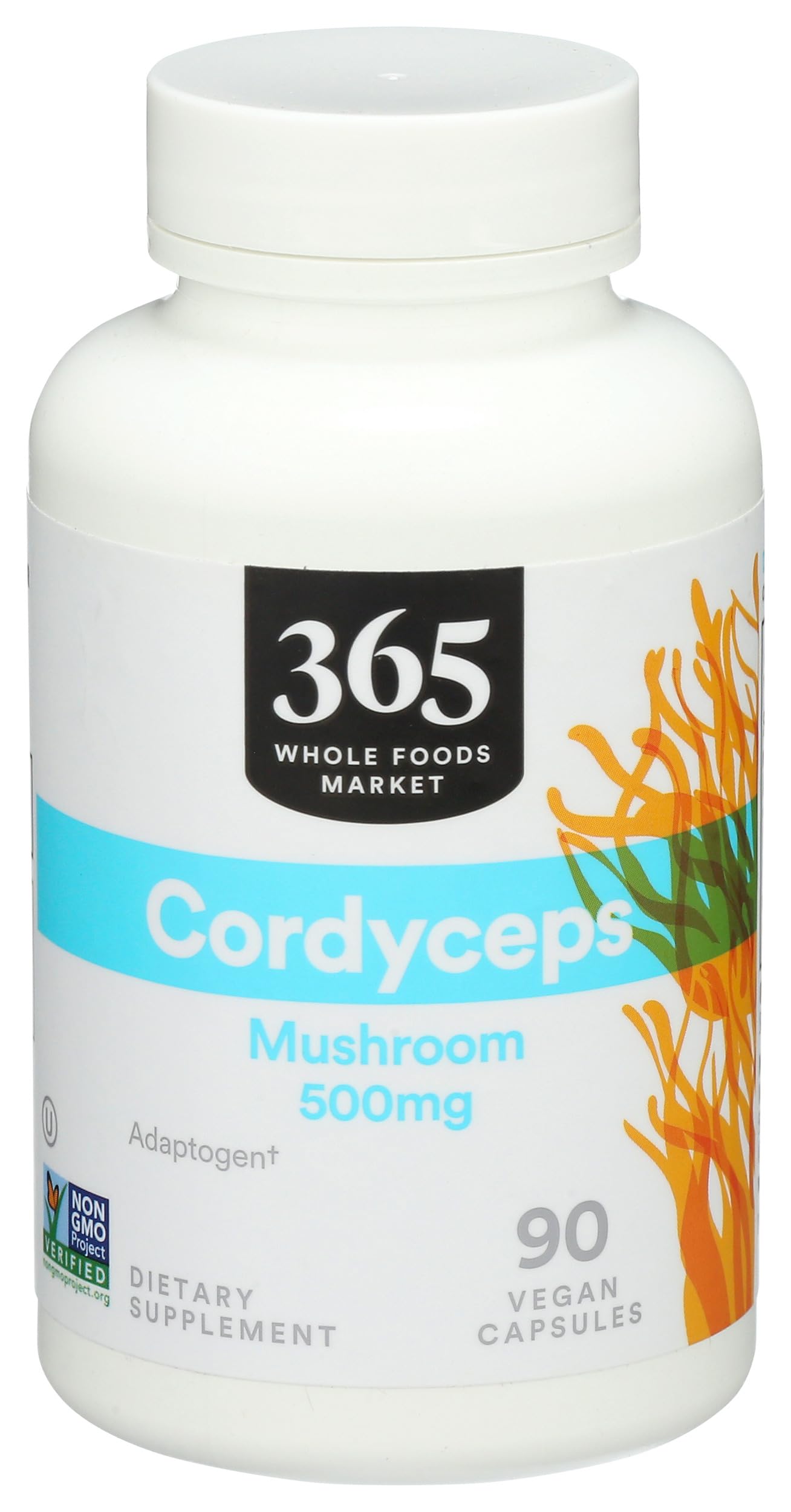Cordyceps mushroom capsules for energy