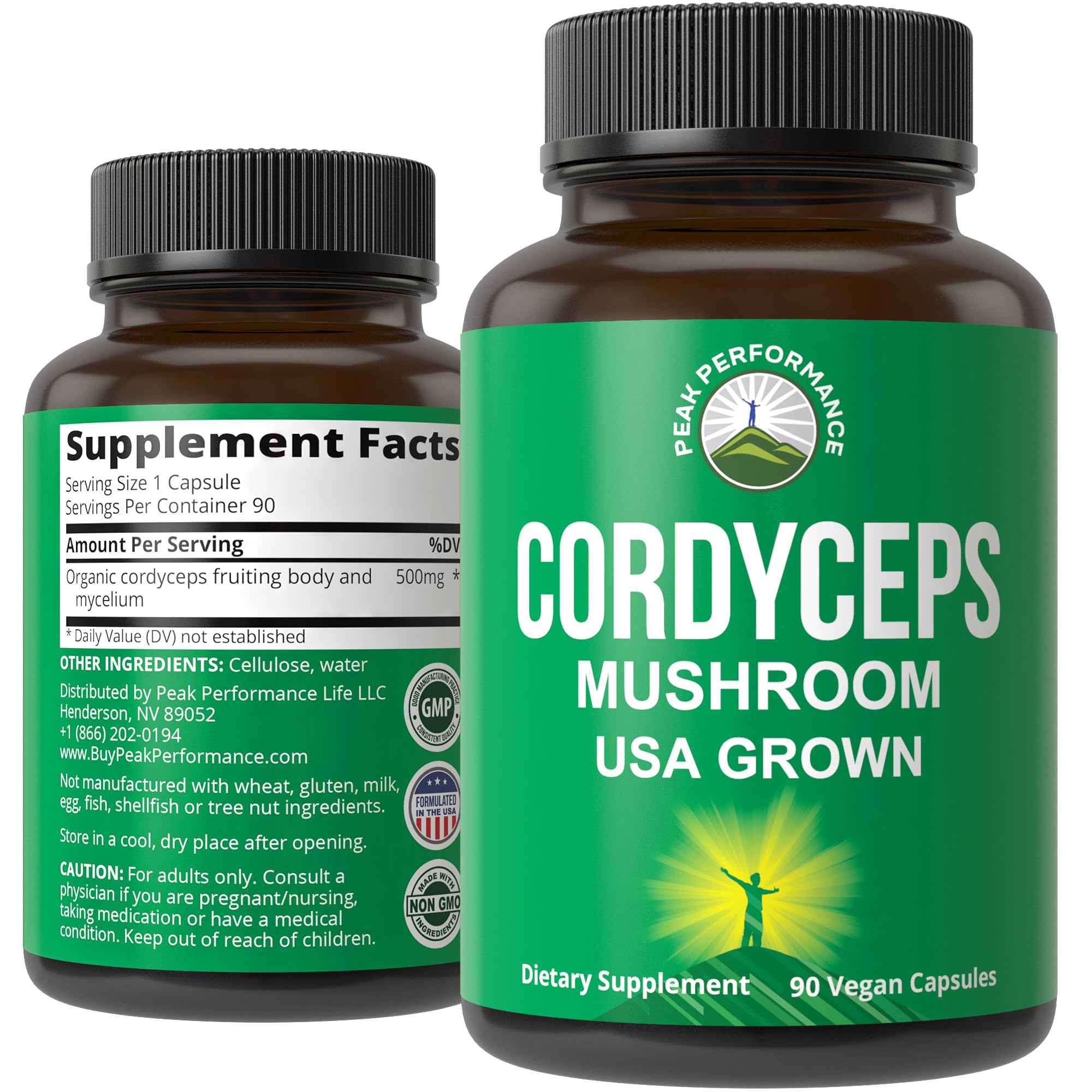 Cordyceps mushroom capsules for energy